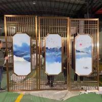 China Stainless Steel Room Divider Partition Screen 304 Grade PVD Colored Custom Size for sale