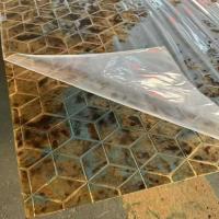 China 304 Stainless Steel Sheet PVD Red Copper Color Decorative Panel for Hotel Interior Wall Cladding for sale