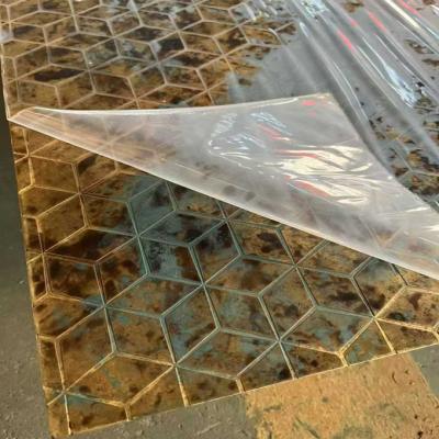 China 304 Stainless Steel Sheet PVD Red Copper Color Decorative Panel for Hotel Interior Wall Cladding for sale