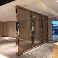 China Custom Stainless Steel Screen Partition Room Divider 304 Grade PVD Colored for sale
