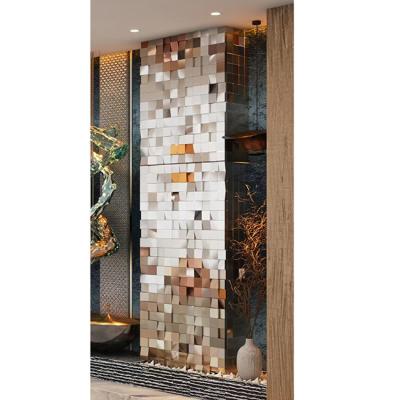 China 304 Stainless Steel Mosaic Tile 300mm x 300mm Anti Rust Corrosion Resistant Wall Decor for sale