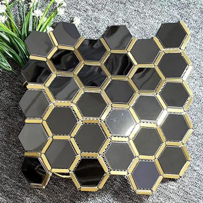 China 316 Stainless Steel Anti-Corrosion Mosaic Tile 300mm x 300mm PVD Colored for Wall Decoration for sale