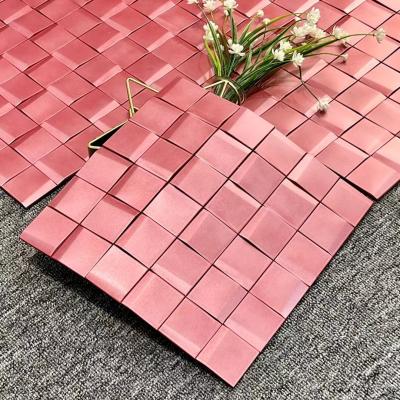China Stainless Steel Mosaic Tile 300x300mm PVD Colored Wall Decoration for Hotels Villas for sale