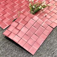 China Customizable Stainless Steel Mosaic Tiles 300x300mm Mirror Hairline Finish for Interior Walls for sale
