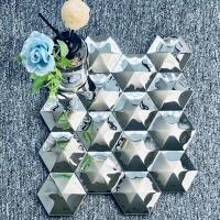 China PVD Colored Stainless Steel Mosaic Tile 300x300mm Rose Gold Hexagonal Wall Plate for sale