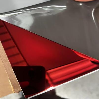 China PVD Colored Stainless Steel Sheet 304 316 8K Mirror Finish for Interior Decoration 1219x2438mm for sale