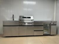 China 304 Stainless Steel Outdoor Kitchen Cabinet with BBQ Module 600mm Width 2070mm Length for sale