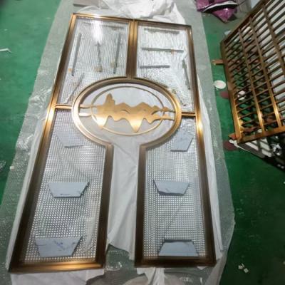 China PVD Coated Rose Gold Stainless Steel Partition Room Divider Custom Size 304 Grade for sale