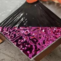 China PVD Colored Water Ripple Embossed Mirror 8K Stainless Steel Sheet 1219x2438mm for sale