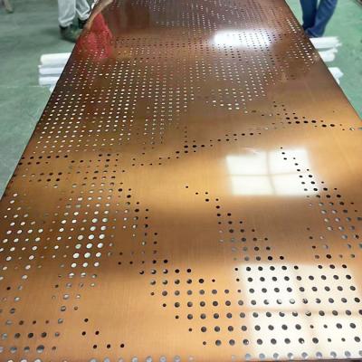 China Etched Rose Gold PVD Color Stainless Steel Sheet 304 1219x2438mm Elevator Door Decoration for sale