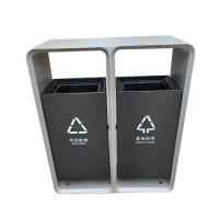 China Custom 316L Stainless Steel Outdoor Trash Bin with 10+ Year Color Guarantee and Custom Dimensions for sale