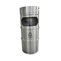 China Custom 304 Stainless Steel Trash Can 60L Indoor Subway Waste Bin PVD Colored for sale
