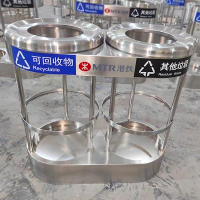 China Custom Stainless Steel Recycling Garbage Can - SUS 304/316L Grade, 35-60 Day Lead Time for Outdoor Public Spaces for sale