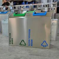 China Custom Stainless Steel Trash Bin SUS 304/316L Grade with 35-60 Day Lead Time for Outdoor Decoration for sale