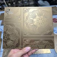 China Different Pattern Etched Surface Pvd Coating Stainless Steel Sheet For Design Decoration for sale