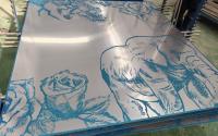 China PVD Coated Etched Stainless Steel Sheet 304 316 Decorative Wall Panel for Hotel Shop for sale