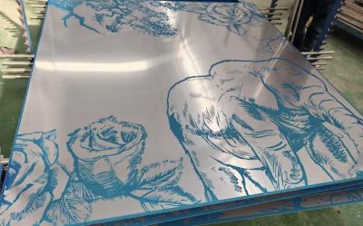 China PVD Coated Etched Stainless Steel Sheet 304 316 Decorative Wall Panel for Hotel Shop for sale