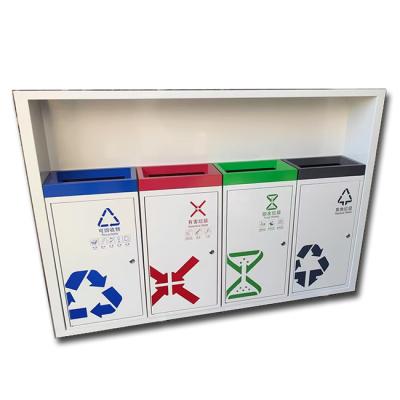 China Custom 304 Stainless Steel Trash Bin with Hairline Finish for Shopping Malls - 35-60 Day Lead Time for sale