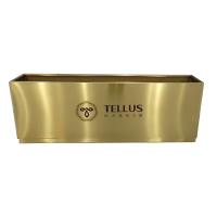 China Custom Outdoor Hairline Gold Stainless Steel Planter - SUS 304/316L Grade, 30-45 Day Lead Time for Hotels & Malls for sale