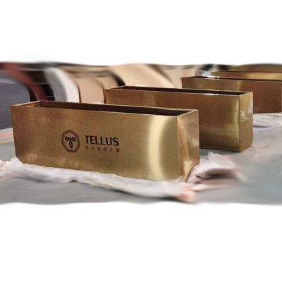 China Custom Stainless Steel Planters SUS304 PVD Coated for Outdoor Garden Projects for sale
