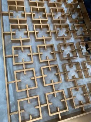 China Custom Stainless Steel Room Divider Screen Laser Cut Design for sale