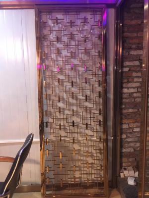 China Custom Stainless Steel Partition Screen 304 Grade Polished Finish for Hotel Lobby Decoration for sale