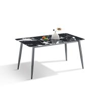 China Custom Sintered Stone Dining Table with Carbon Steel Base - 15-30 Day Lead Time, Multiple Steel Grades for sale
