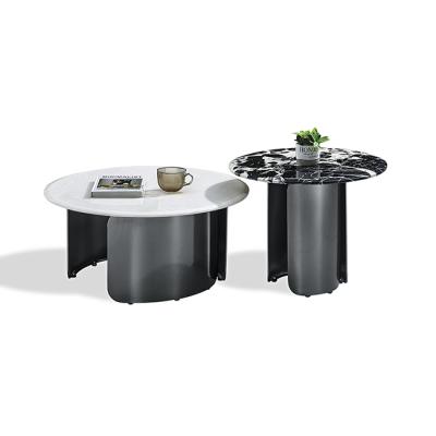 China Custom Champagne Gold Stainless Steel Coffee Table with Artificial Stone Top - 15-30 Day Lead Time, SUS 304 Grade for sale