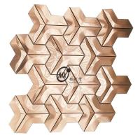 China Gold Mirror Stainless Steel Mosaic Tile 304 Grade 300x300mm for Interior Exterior Decoration for sale