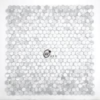 China 98*98MM Hexagon Hairline   SLIVER Metal Mosaic Ceramic Tile for sale