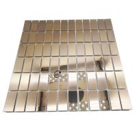 China Gold Stainless Steel Mosaic Tile 300x300mm 3D Metal Wall Decorative Sheet for Interior Exterior for sale