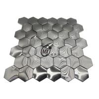 China Black Mirror Stainless Steel Mosaic Tile 300x300mm 3mm Thickness for Interior Decoration for sale