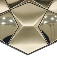 China Rhombus Irregular Diamond Shape Stainless Steel Mosaic Tile 300x300mm Grade 304 for sale