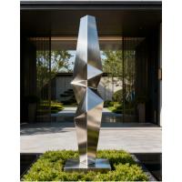 China 316L Stainless Steel Anti-Corrosion Outdoor Sculpture Gold Titanium Finish Custom Size for sale
