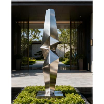 China 316L Stainless Steel Anti-Corrosion Outdoor Sculpture Gold Titanium Finish Custom Size for sale