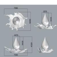 China 316L Mirror Stainless Steel Sculpture Gold Titanium Plating for Office Building Decoration for sale
