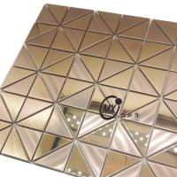 China Stainless Steel Mosaic Tile 304 300x300mm Waterproof Wall Material for Bathroom Decoration for sale