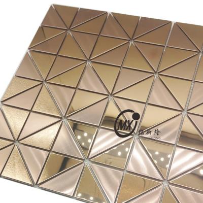China Stainless Steel Mosaic Tile 304 300x300mm Waterproof Wall Material for Bathroom Decoration for sale