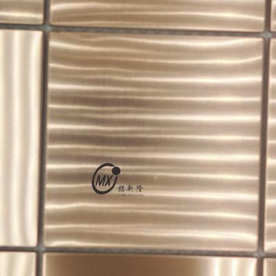 China Matte Black Stainless Steel Mosaic Tile 300x300mm Fireproof Wall Panel for Commercial Projects for sale