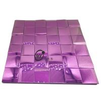 China Colored Stainless Steel Mosaic Tile 300x300mm Mirror Finish for Kitchen Backsplash Bathroom Wall Decor for sale