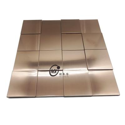 China 304 201 Stainless Steel Mosaic Tile 300x300mm Corrosion Resistant Waterproof Wall Decoration for Hotel Bathroom for sale