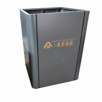 China Modern Geometric Stainless Steel Planter Box with Glass Inserts for sale