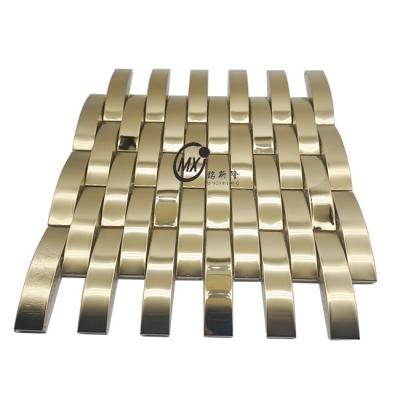 China SUS 304 Stainless Steel Mosaic Tiles 10x10mm for Kitchen Backsplash Bathroom Wall Decor for sale