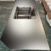 China OEM ODM Stainless Steel Kitchen Countertops Sandblasted Ice Crack Surface Anti Scratch Easy Clean Custom Sizes for sale