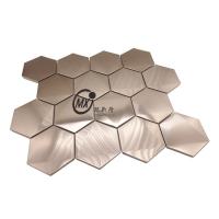 China PVD Coated Stainless Steel Mosaic Tiles Gold Rose Gold Black 304 Grade Custom Size for sale