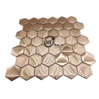 China Custom PVD Colored Stainless Steel Mosaic Tile for Feature Wall Decoration 304 Grade for sale