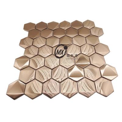 China Custom PVD Colored Stainless Steel Mosaic Tile for Feature Wall Decoration 304 Grade for sale