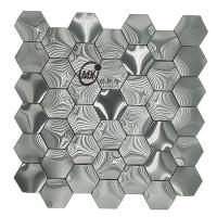China Custom Stainless Steel Mosaic Tile with Crystal and Mirror Inlays 304 Grade for Sparkling Decorative Effect for sale