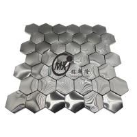 China Embossed Pattern Stainless Steel Mosaic Tiles Adds Texture to Your Wall for sale