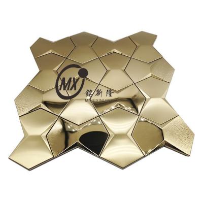 China Custom Stainless Steel Mosaic Tile Honed Satin Finish 304 Grade for Luxury Wall Decor for sale